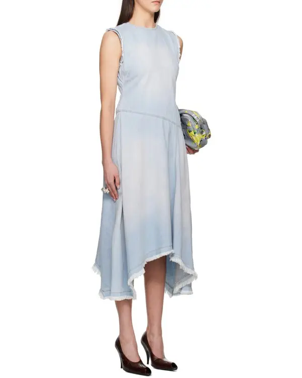 Acne Studios Sleeveless Asymmetric Hem Dress - White