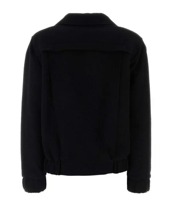 Alessandra Rich Tweed Boucle Oversized Bomber Jacket