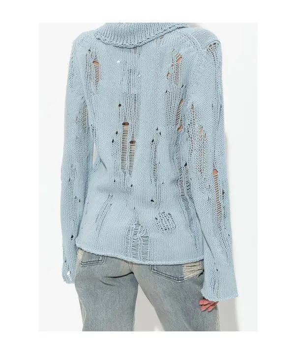 Acne Studios Distressed Knit Long Sleeve Sweater
