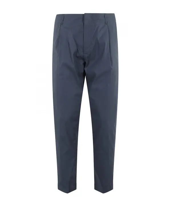 DONDUP Slim Cropped Pants With Pleats - Dark Blue