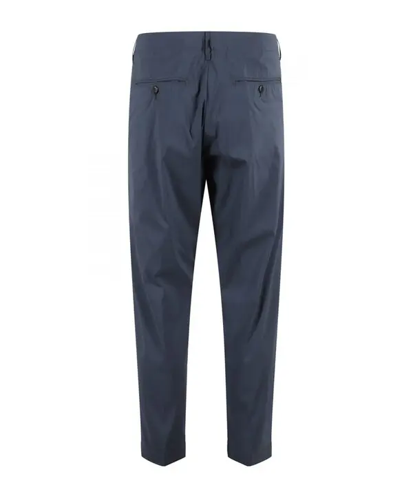 DONDUP Slim Cropped Pants With Pleats - Dark Blue