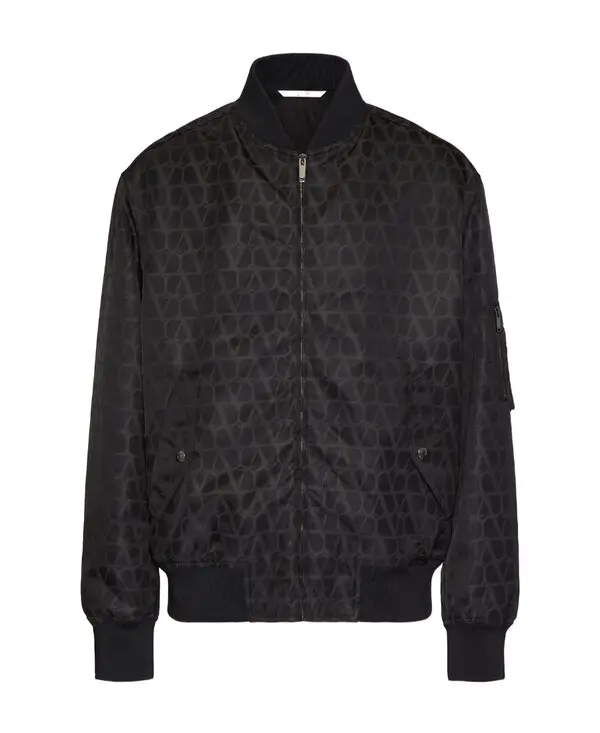 Valentino Garavani Toile Iconographe Zip-up Bomber Jacket