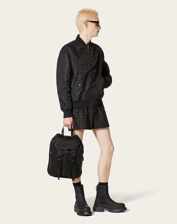 Valentino Garavani Toile Iconographe Zip-up Bomber Jacket