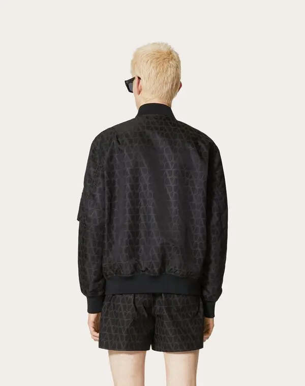 Valentino Garavani Toile Iconographe Zip-up Bomber Jacket