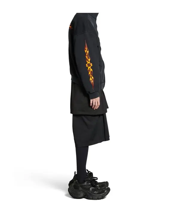 Balenciaga Burning Unity Logo Zipped Hoodie