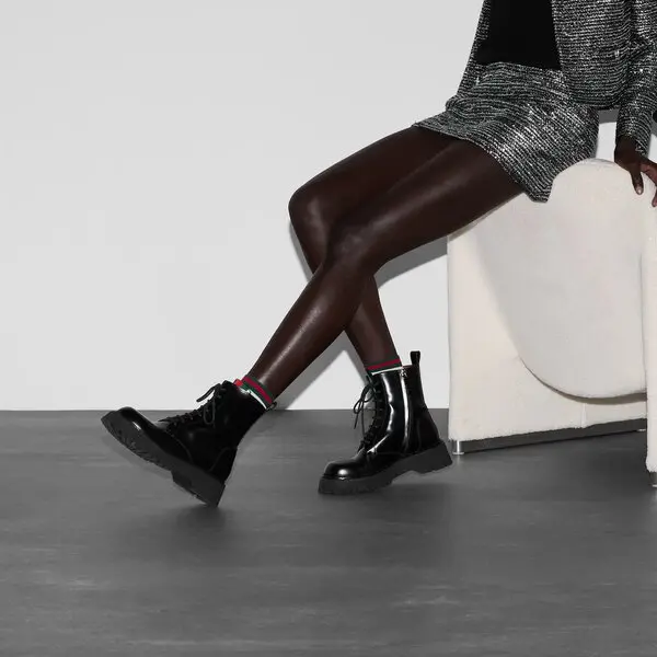 Gucci Lace-up Combat Boots