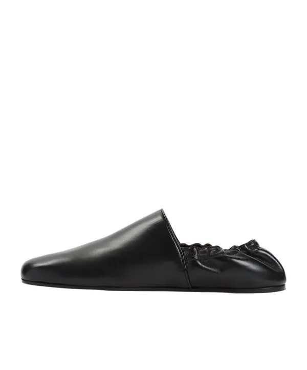 Khaite Banks Slip-on Flat Square Toe Shoes - Black