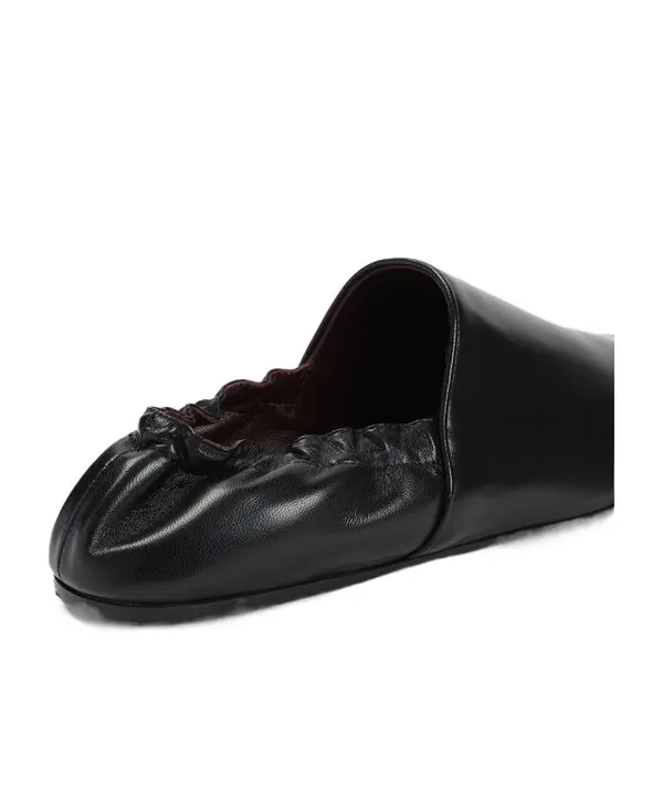 Khaite Banks Slip-on Flat Square Toe Shoes - Black