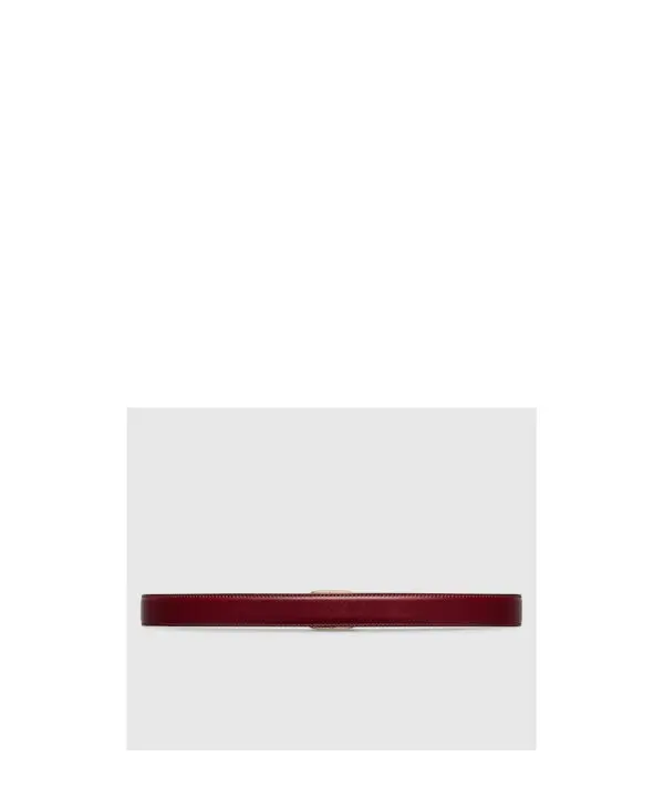 Gucci Double G Logo Leather Belt - Red
