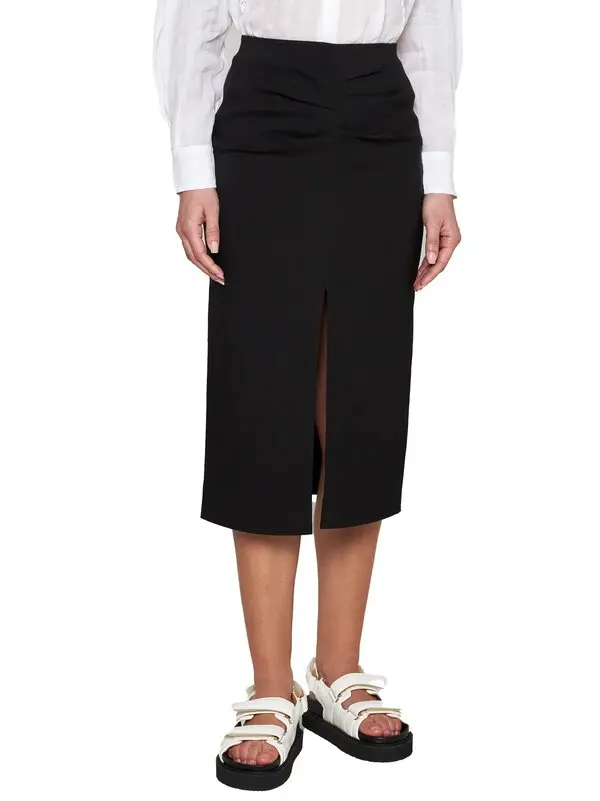 Isabel Marant Étoile Pleated Detail Pencil Skirt