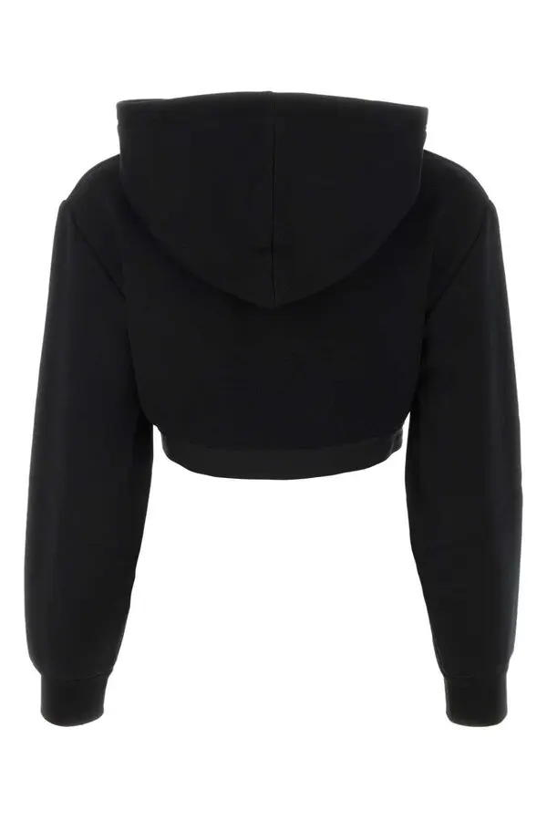 Prada Cropped Drawstring Hoodie