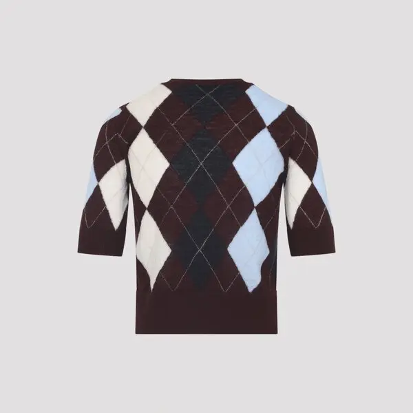 Khaite Anders" Argyle Knit Top