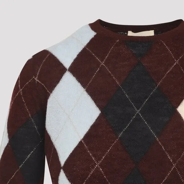 Khaite Anders" Argyle Knit Top