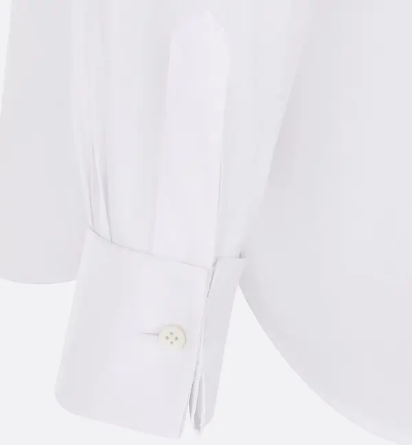 Dior Logo Embroidered Long Sleeve Button-up Blouse