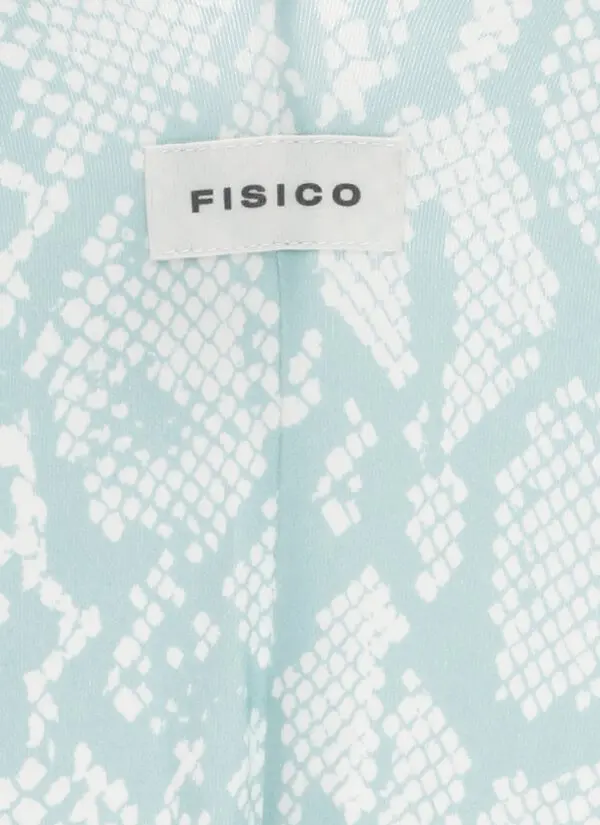 FISICO Sling Swimsuit With Lace Up Front - Blue