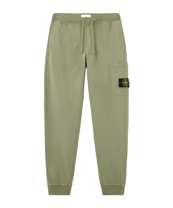 Stone Island Patch-pocket Cotton Track Pants - Sage