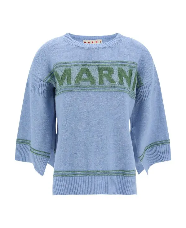 Marni Logo Intarsia-knit Crewneck Jumper