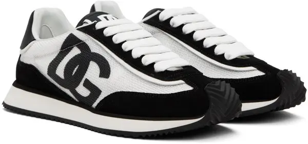 Dolce & Gabbana Dg Logo Low Top Sneakers - Black