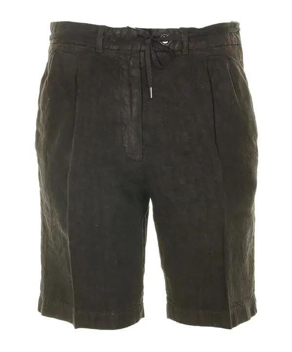 Aspesi Tie-waist Straight Fit Shorts - Black