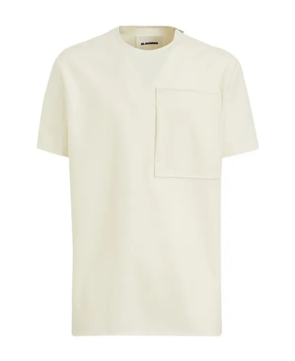 JIL SANDER Zip-detailed Crewneck T-shirt