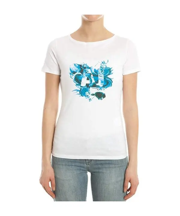 Emporio Armani Floral Logo T-shirt - White