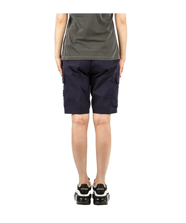 Stone Island Logo-patch Cargo Shorts - Black