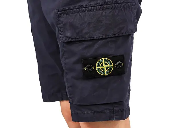 Stone Island Logo-patch Cargo Shorts - Black