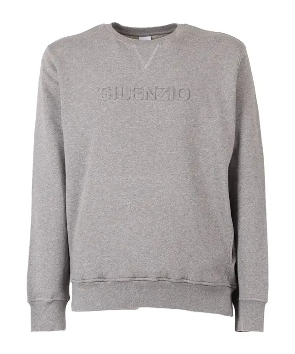 Aspesi Embossed Detail Crewneck Sweatshirt - Gray