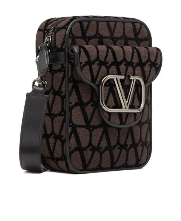 Valentino Garavani Toile Iconographe Small Crossbody Bag - Black