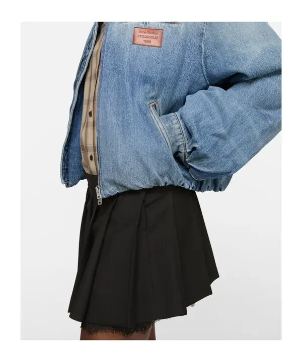 Acne Studios Mini Pleated Skirt With Lace Trim