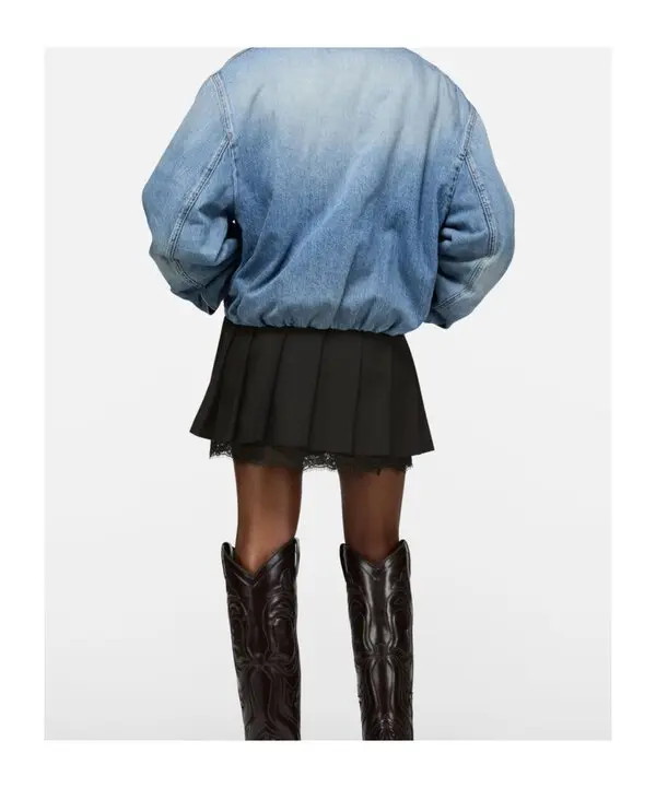 Acne Studios Mini Pleated Skirt With Lace Trim