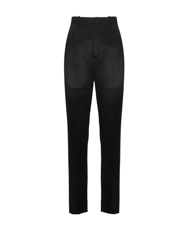 Saint Laurent High-rise Pleated Trousers - Black