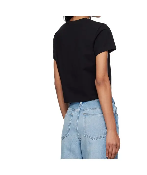 Maison Kitsuné Fox Baby Cropped T-shirt - Black