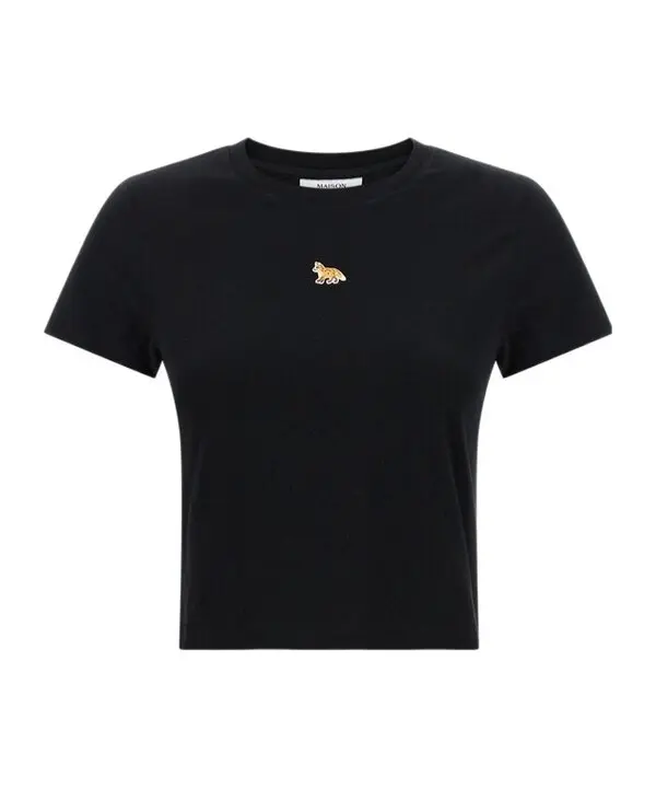 Maison Kitsuné Fox Baby Cropped T-shirt - Black