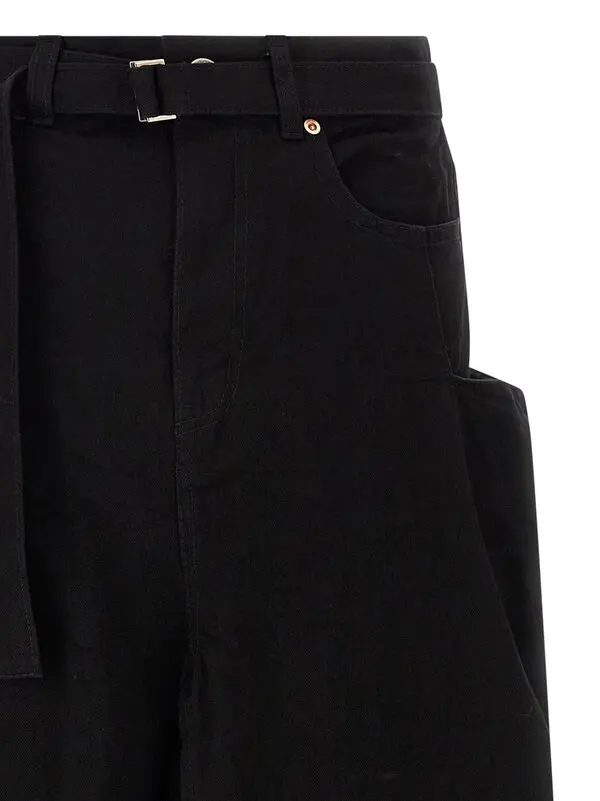 Sacai Belted Denim Skirt