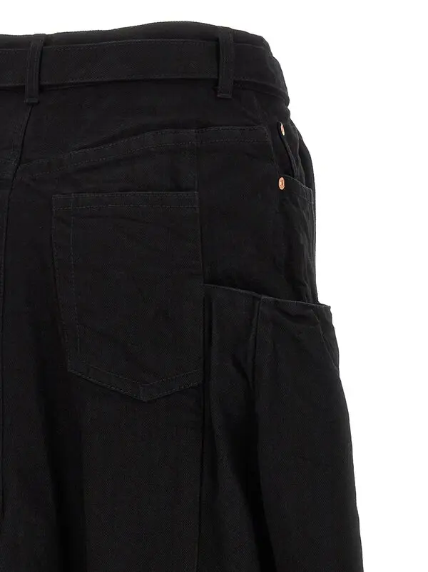 Sacai Belted Denim Skirt
