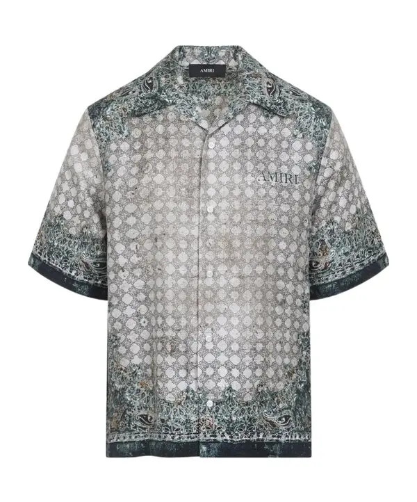 Amiri Bandana Print Short Sleeve Shirt