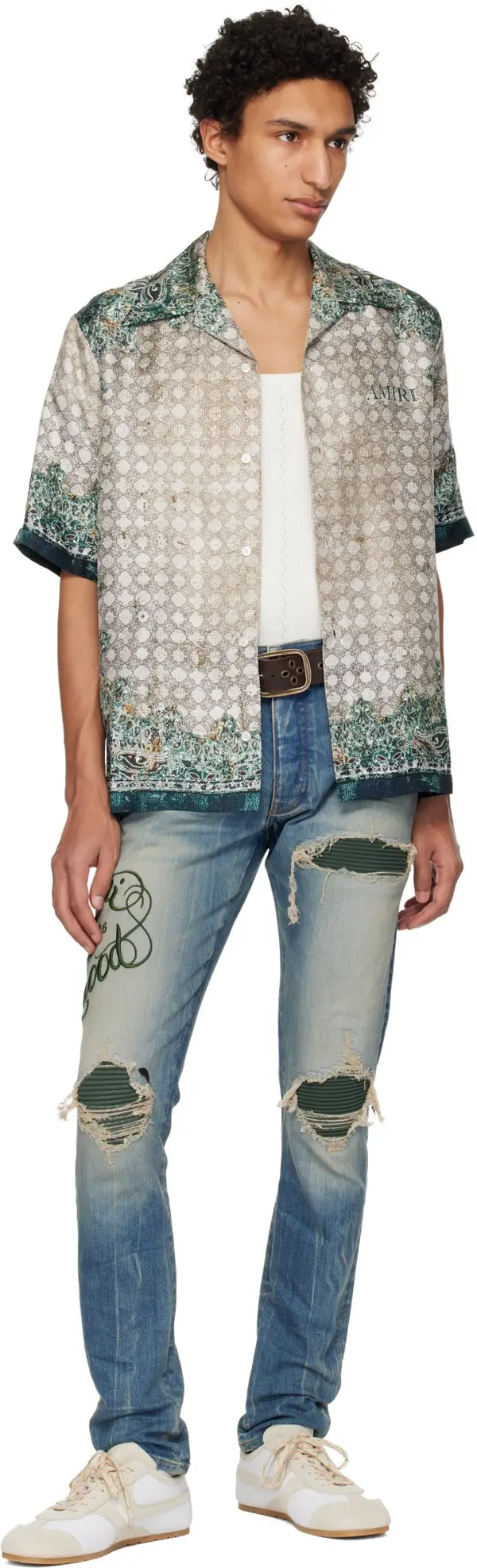 Amiri Bandana Print Short Sleeve Shirt