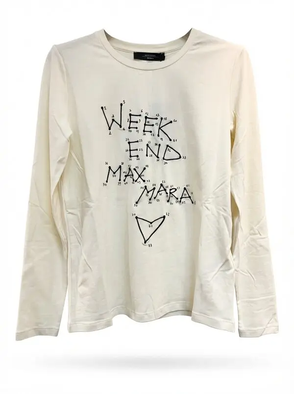 Max Mara Long-sleeve Graphic Print T-shirt - Gray