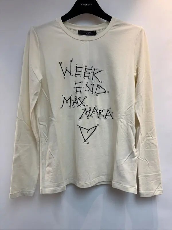 Max Mara Long-sleeve Graphic Print T-shirt - Gray