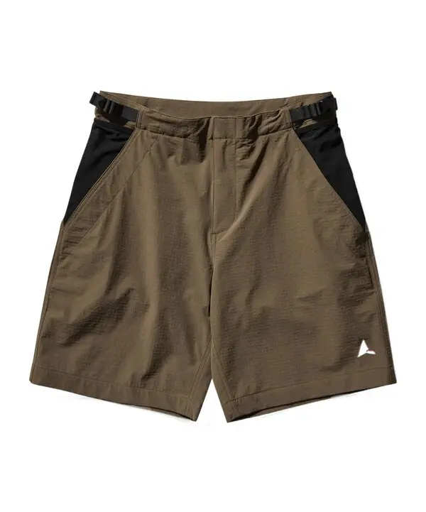 ROA Logo Embroidered Textured Hiking Shorts - Olive
