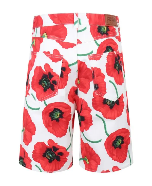 Kenzo Floral Printed Cotton Bermuda Shorts