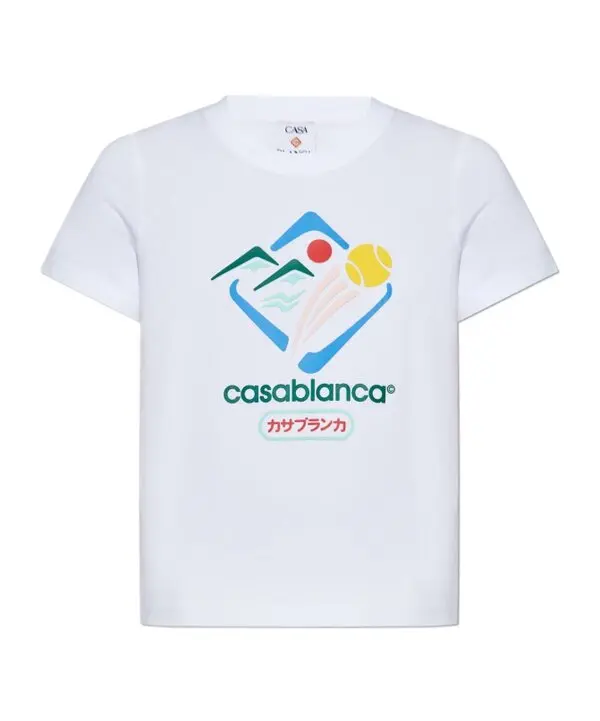 Casablanca Montagne Graphic-print T-shirt - White