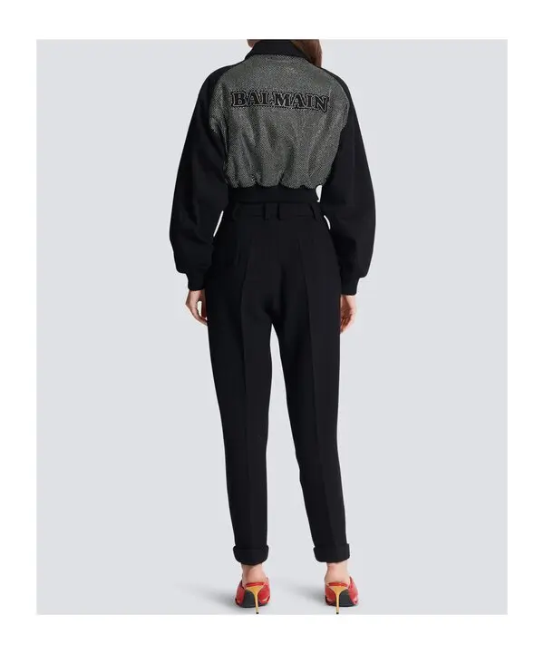 Balmain High-rise Tapered Trousers - Black