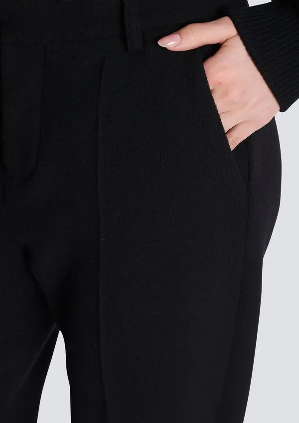 Balmain High-rise Tapered Trousers - Black
