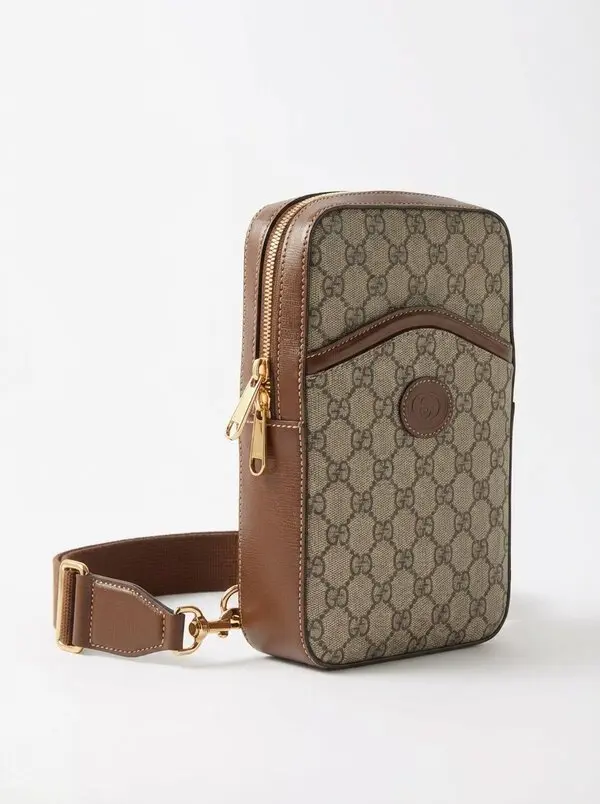 Gucci Gg Supreme Slingback Bag - Nude