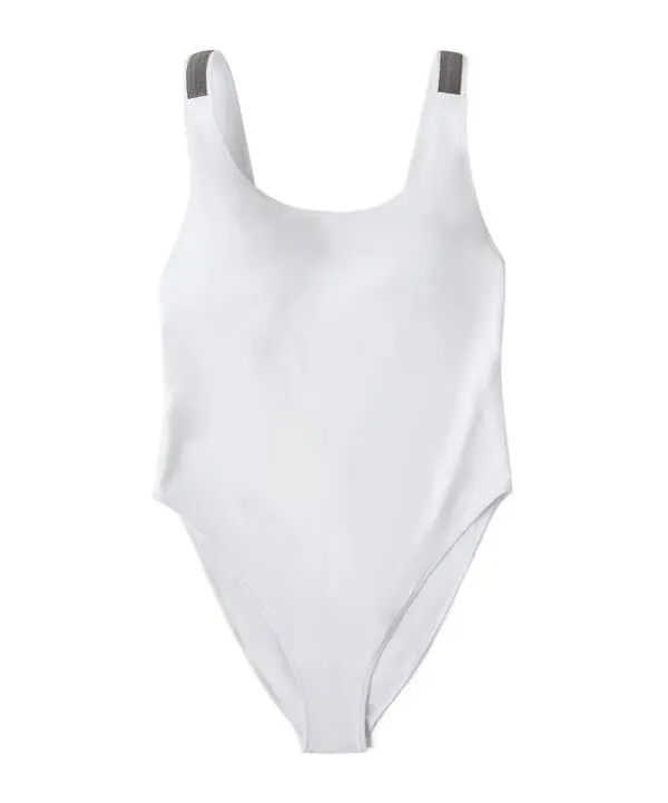 Brunello Cucinelli Sleeveless One-piece Swimsuit - White