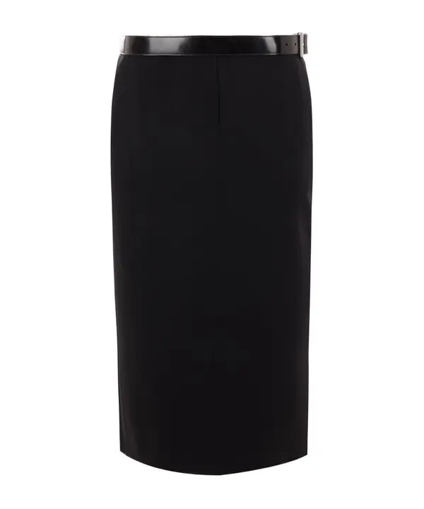 Prada Belted Midi Skirt
