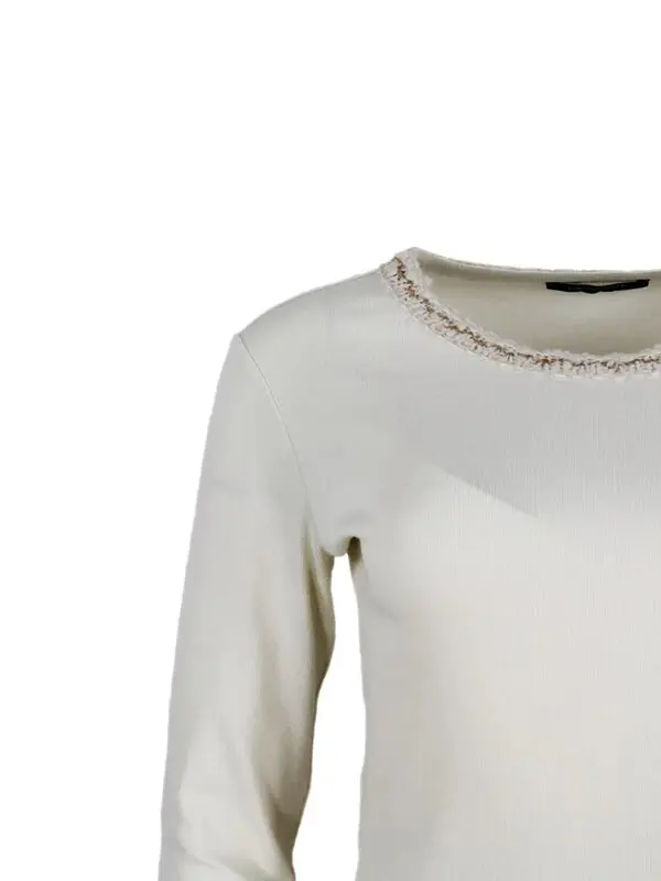 Fabiana Filippi Embellished Round Neck Top
