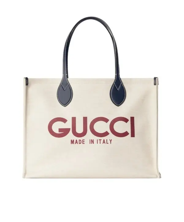 Gucci Logo Printed Medium Tote Bag